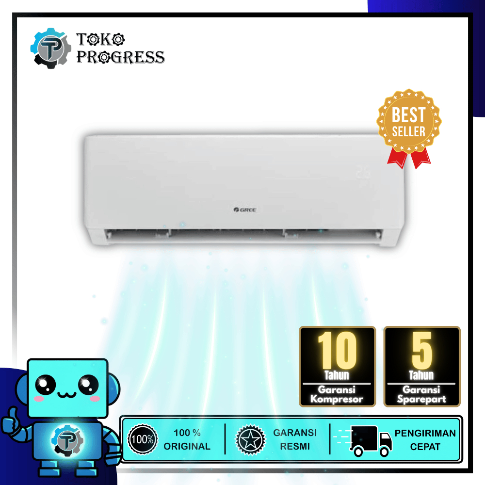 Jual AC GREE 1/2 PK GWC-05F5S INVERTER LOW WATT TURBO COOLING | Shopee ...
