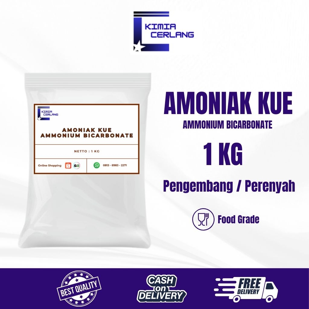 Jual Amoniak Kue / Ammonium Bicarbonate Food Grade Pengembang ...