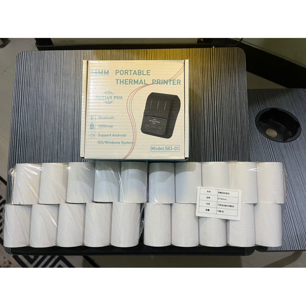 Jual Printer struk portable+ struk 20 pcs thermal | Shopee Indonesia