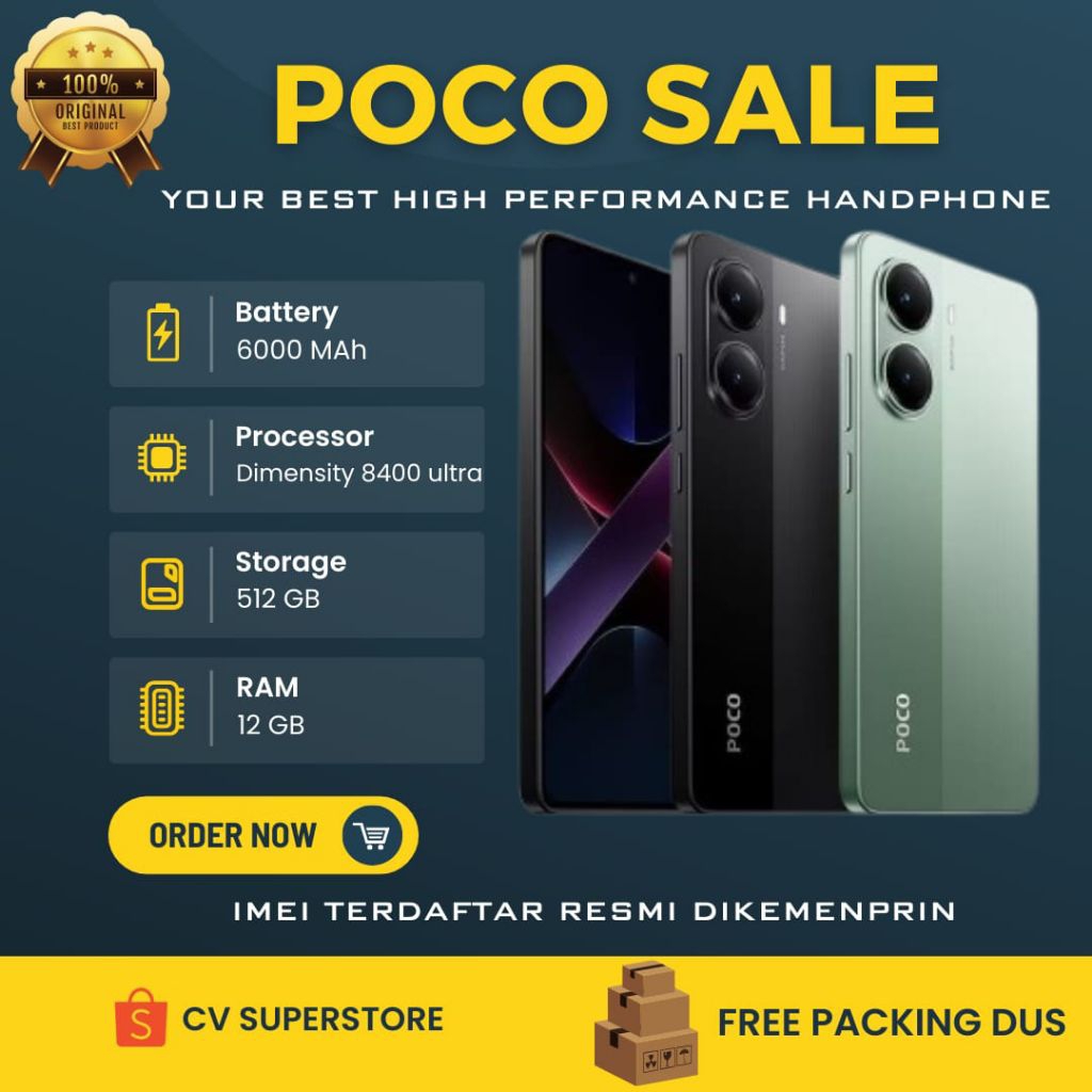 Jual Poco X7 Pro 5G 12/512 Segel BNIB Ori No Repack Garansi Resmi ...