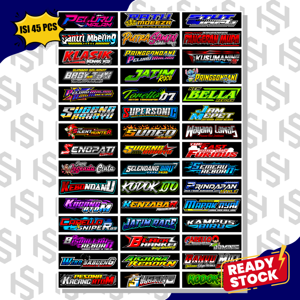Jual STICKER BUS MANIA / STICKER BUS SUGENG RAHAYU TERBARU / STICKER ...