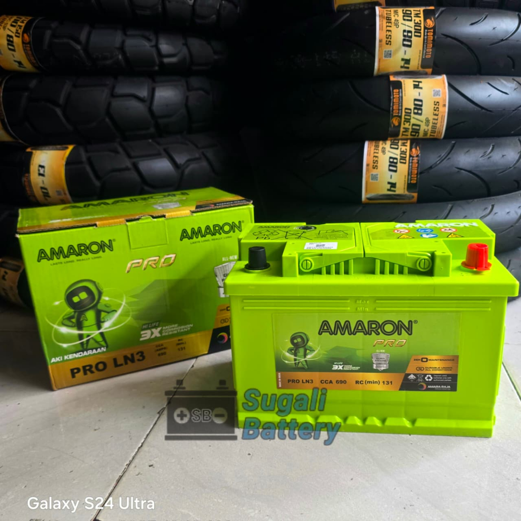 Jual Aki Mobil Kering AMARON HI LIFE PRO LN3 DIN 58024 MF Aki Kering ...