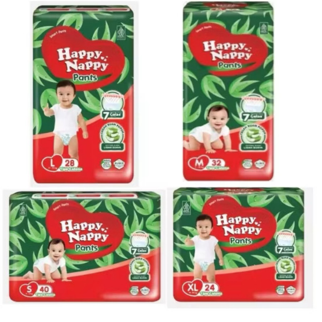 Jual HAPPY NAPPY S40 M32 L28 XL24 XXL22 PEMPERS BAYI MURAH HAPPY NAPPY ...