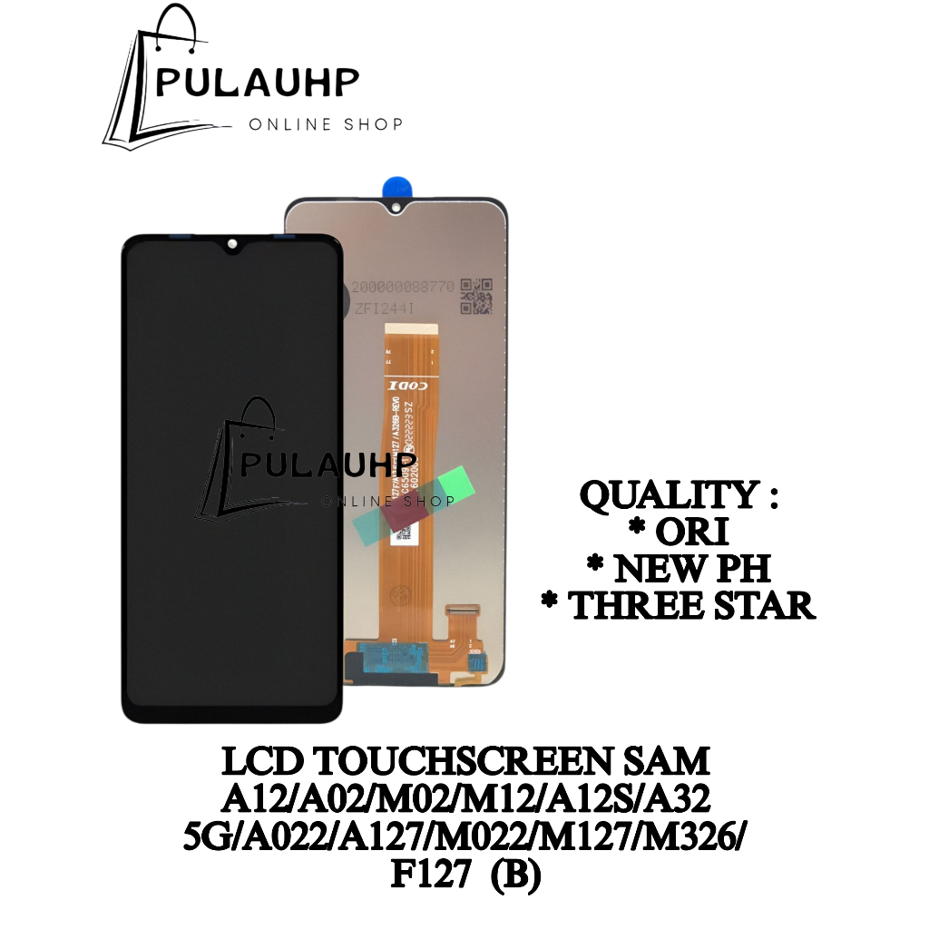 Jual PULAUHP _ LCD TOUCHSCREEN SAMSVNG A12/A125/A02/A022/M02/M022/M12 ...