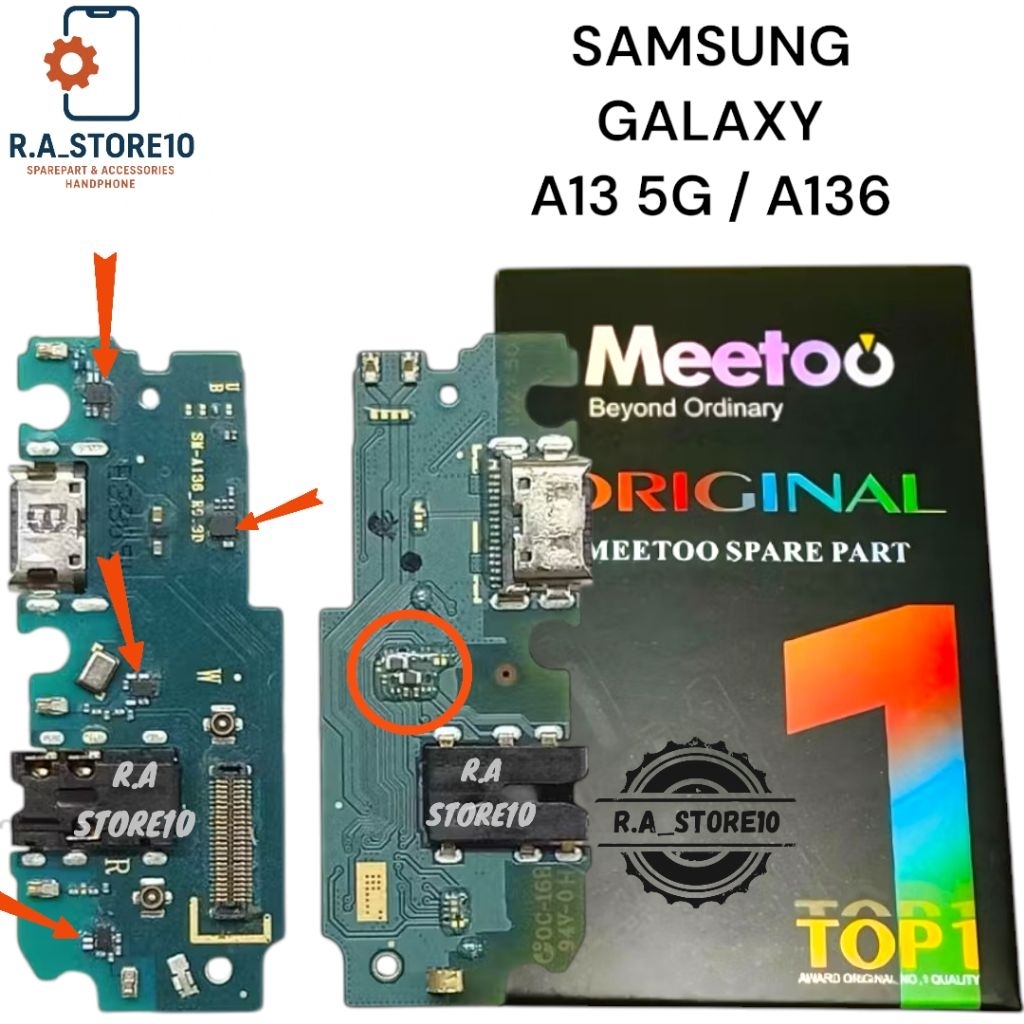 Jual MEETOO Flexibel Charger + IC SAMSUNG A13 5G GALAXY A136 ORIGINAL 1 ...