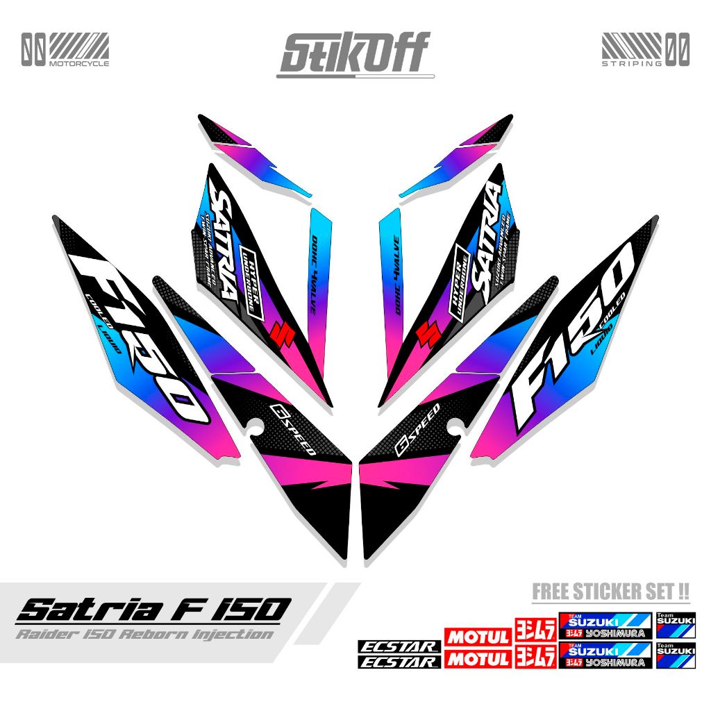 Jual STRIPING SATRIA FU INJEKSI /MTF 3/ STIKER ALL NEW SATRIA F150 FI ...