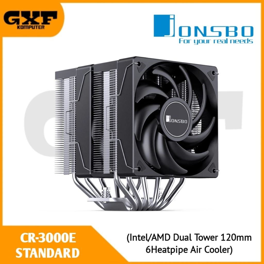 Jual JONSBO CR-3000E Standard Intel/AMD Dual Tower 120mm 6Heatpipe Air ...