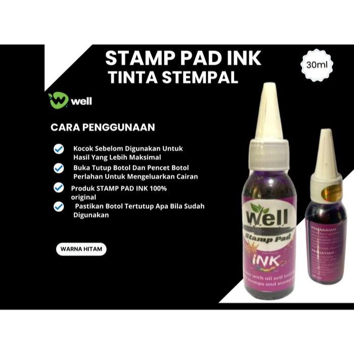 Jual Tinta Stampel INK Waterproof Well Stamp Pad Ink Refill Isi Ulang ...