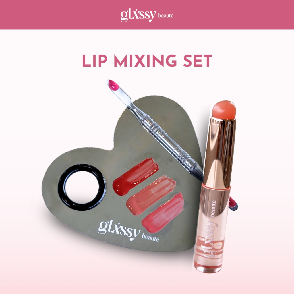 Jual Glxssy Beaute Lip Mixing Set - Lip Applicator - Mixing Palette Lip ...