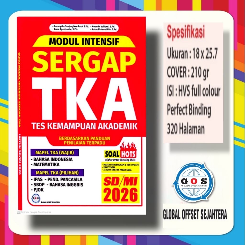 Jual SERGAP TKA SD/MI Kelas 6 - Test Kemampuan Akademik SD Tahun 2025 / ...
