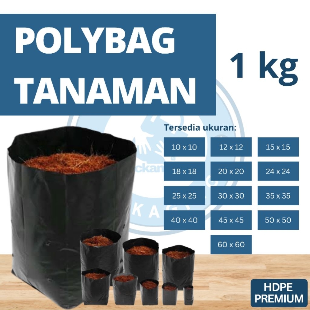 Jual Polybag Tanaman 1 Kg Polibag Tebal Hitam Untuk Benih Bunga Buah ...