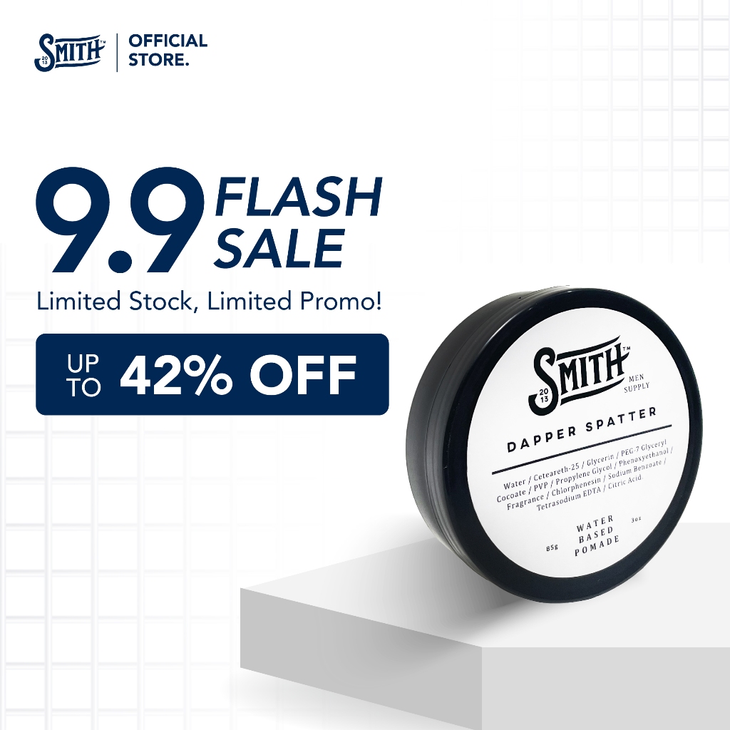 Jual SMITH Pomade Water Based Dapper Spatter 85gr | Pomade Rambut Pria ...