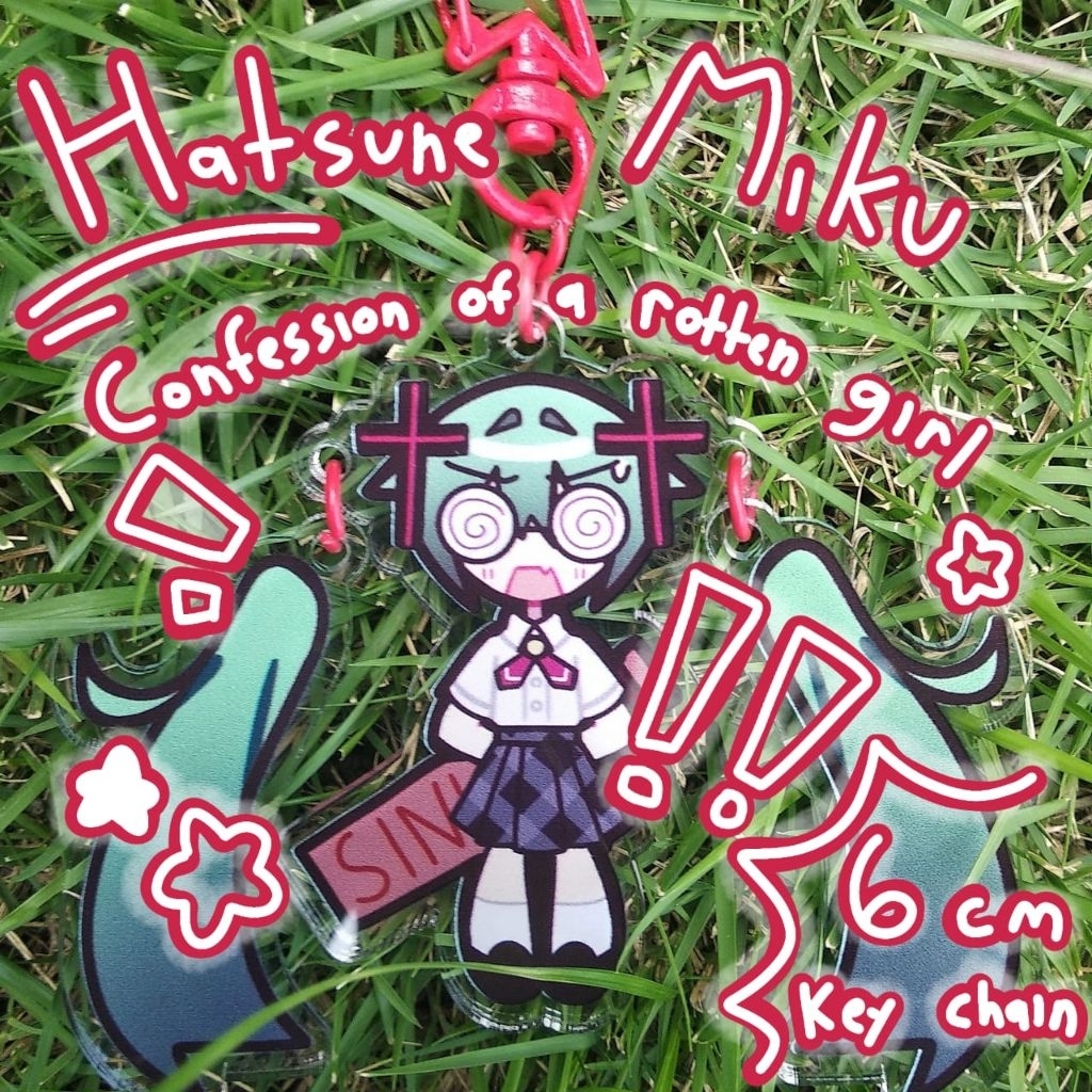 Jual Confession of a Rotten Girl Hatsune Miku Fan Made Keychain ...