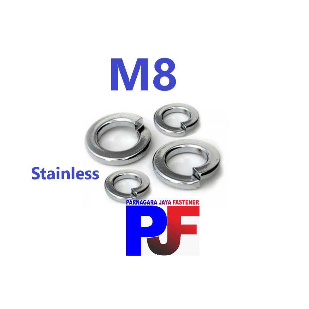 Jual Ring Per / SS 304 / Spring Washer Stainless M8 | Shopee Indonesia