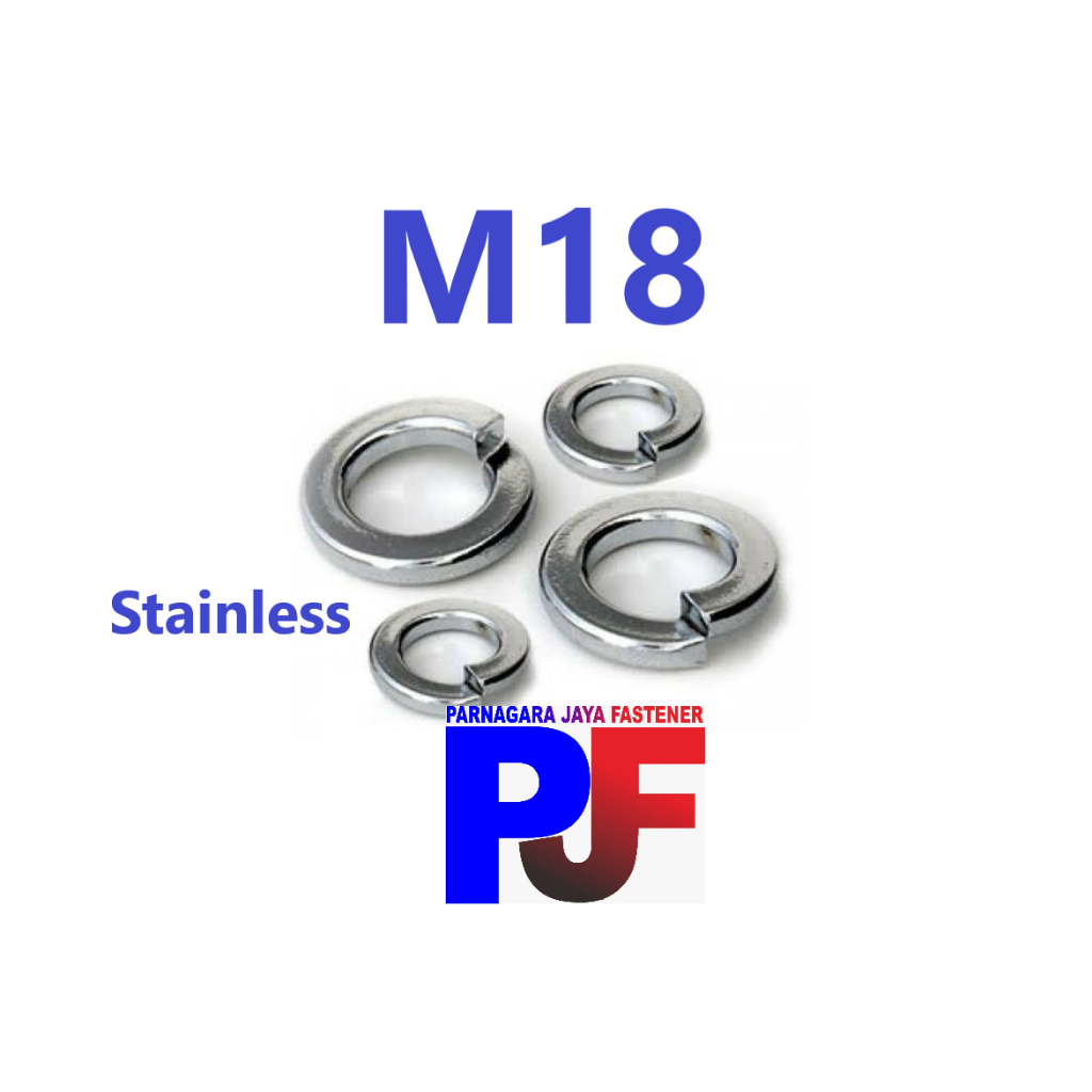 Jual Ring Per / SS 304 / Spring Washer Stainless M18 | Shopee Indonesia