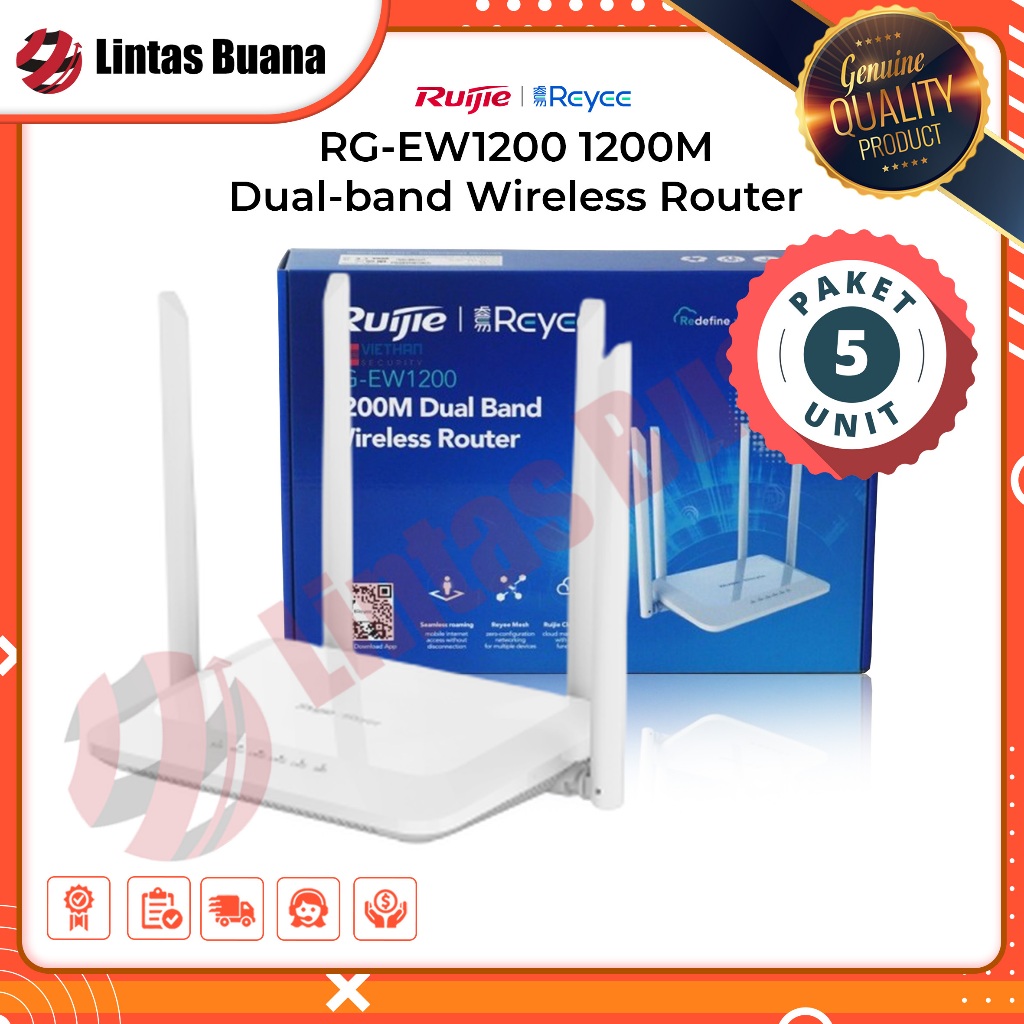 Jual Ruijie RG-EW1200 1200M Router Wireless Dual-band Support Mesh - 5 ...