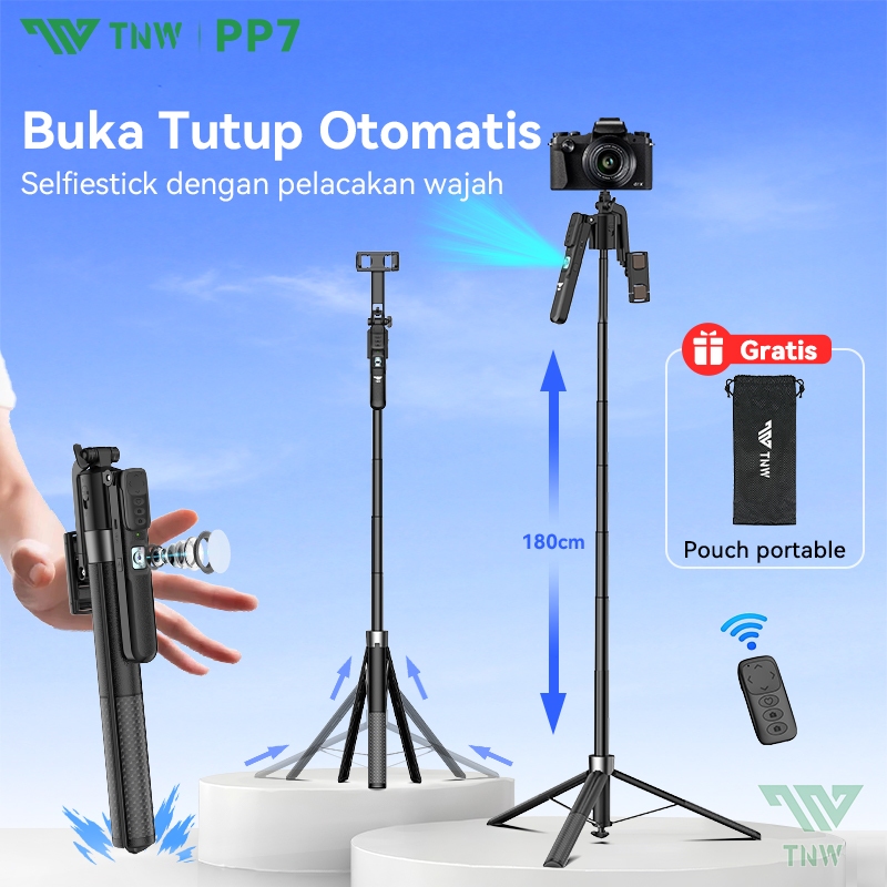 Jual TNW PP7 360°AI Face Tracking Tripod Automatic Tongsis Tripod Pop ...