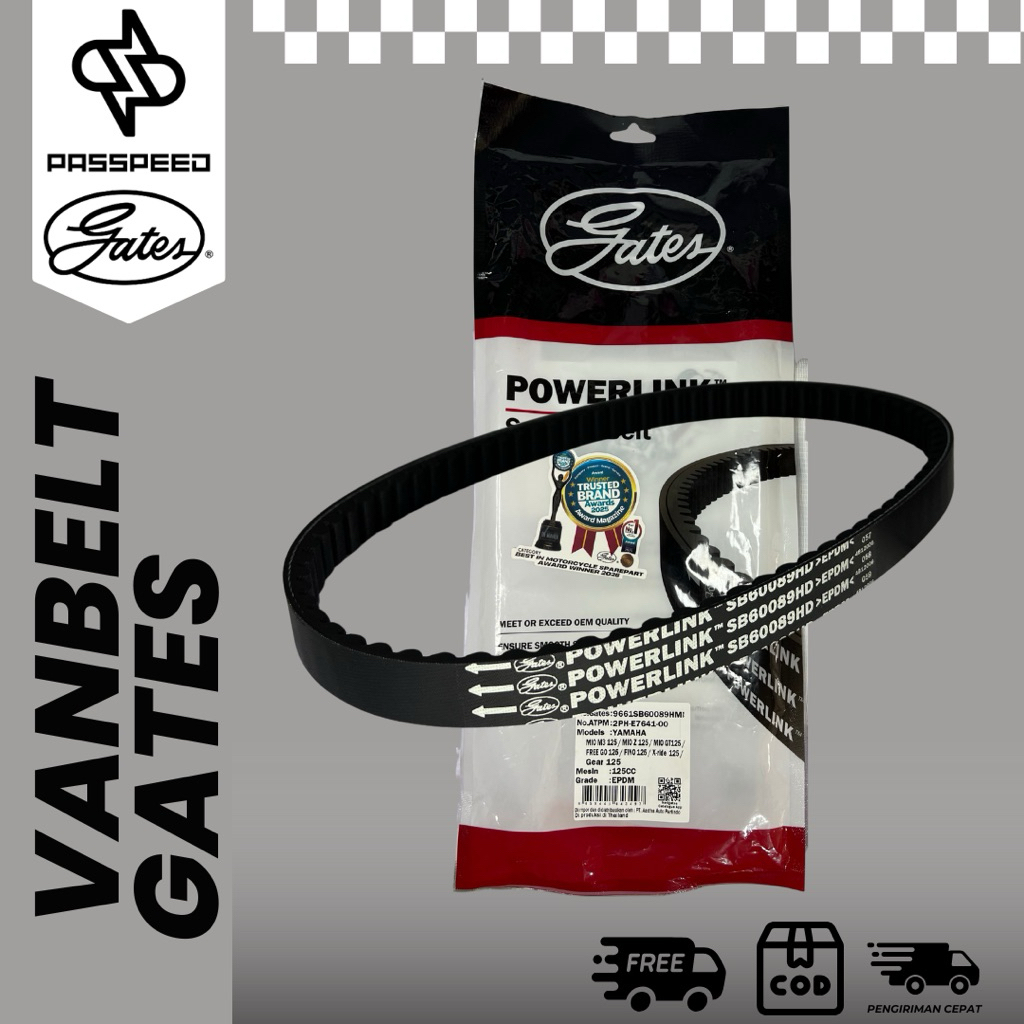 Jual GATES POWERLINK VANBELT V BELT YAMAHA MIO M3 MIO Z MIO GT FREE GO ...