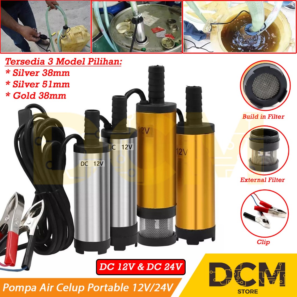 Jual Pompa Air Celup Portable Kecil 12V / 24V Diesel Pump Mini Oli ...