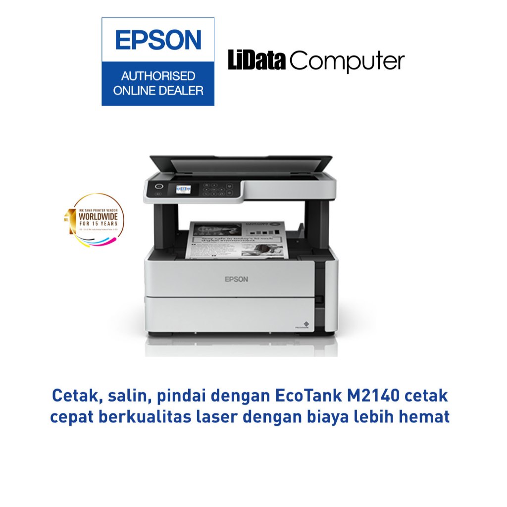 Jual Epson EcoTank Monochrome M2140 All-in-One Ink Tank Printer ...