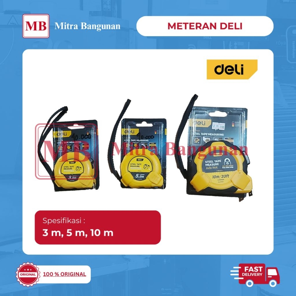 Jual METERAN DELI UKURAN 3M, 5M, DAN 10M | Shopee Indonesia