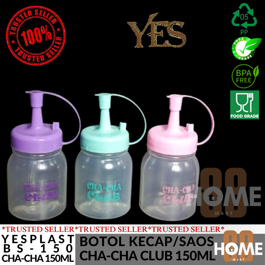 Jual YES BS 150 - BOTOL SAUS PLASTIK BOTOL SAUCE ANTI DEBU UNTUK SAUS ...