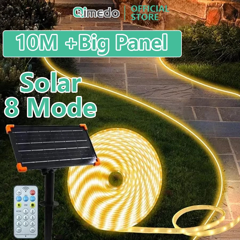 Jual QIMEDO Kuning Lampu Solar String Tenaga Surya Panel 10 Meter Lampu ...