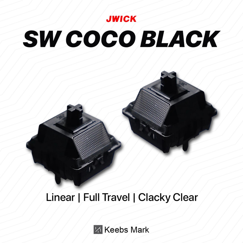 Jual SW Coco Black Jwick JWK Linear Switch 60g Mechanical Keyboard ...