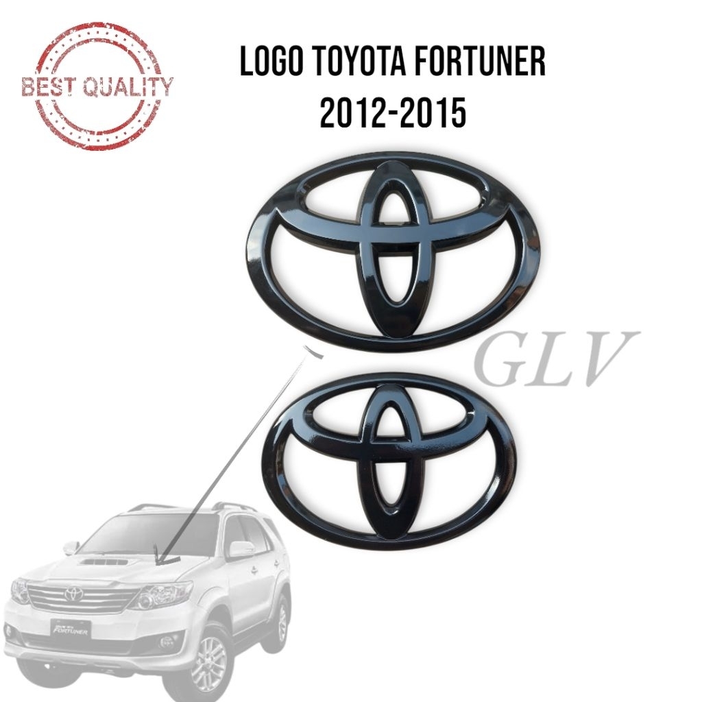 Jual Emblem Logo Toyota Fortuner 2012 2012 2013 2014 2015 Hitam Glossy ...