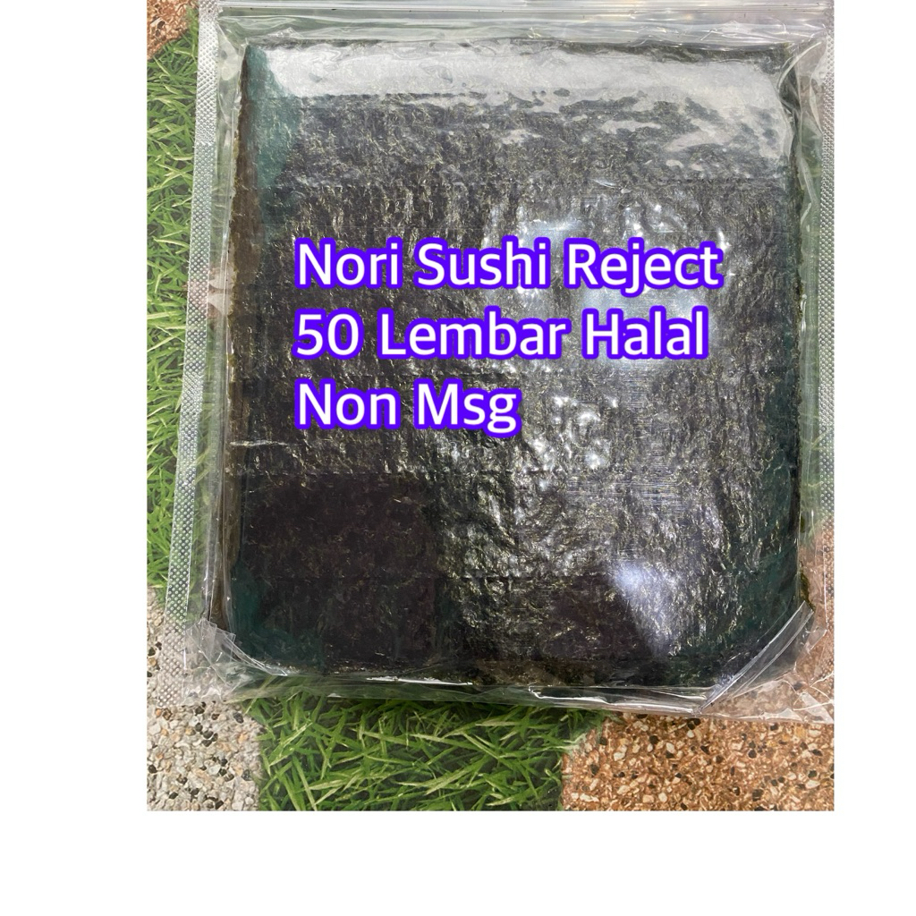Jual { BEST } Nori Reject isi 50 lembar halal non msg nori rumput laut ...