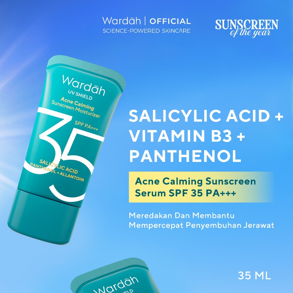 Jual NEW PACKAGING! Wardah UV Shield Acne Calming Sunscreen Moisturizer ...
