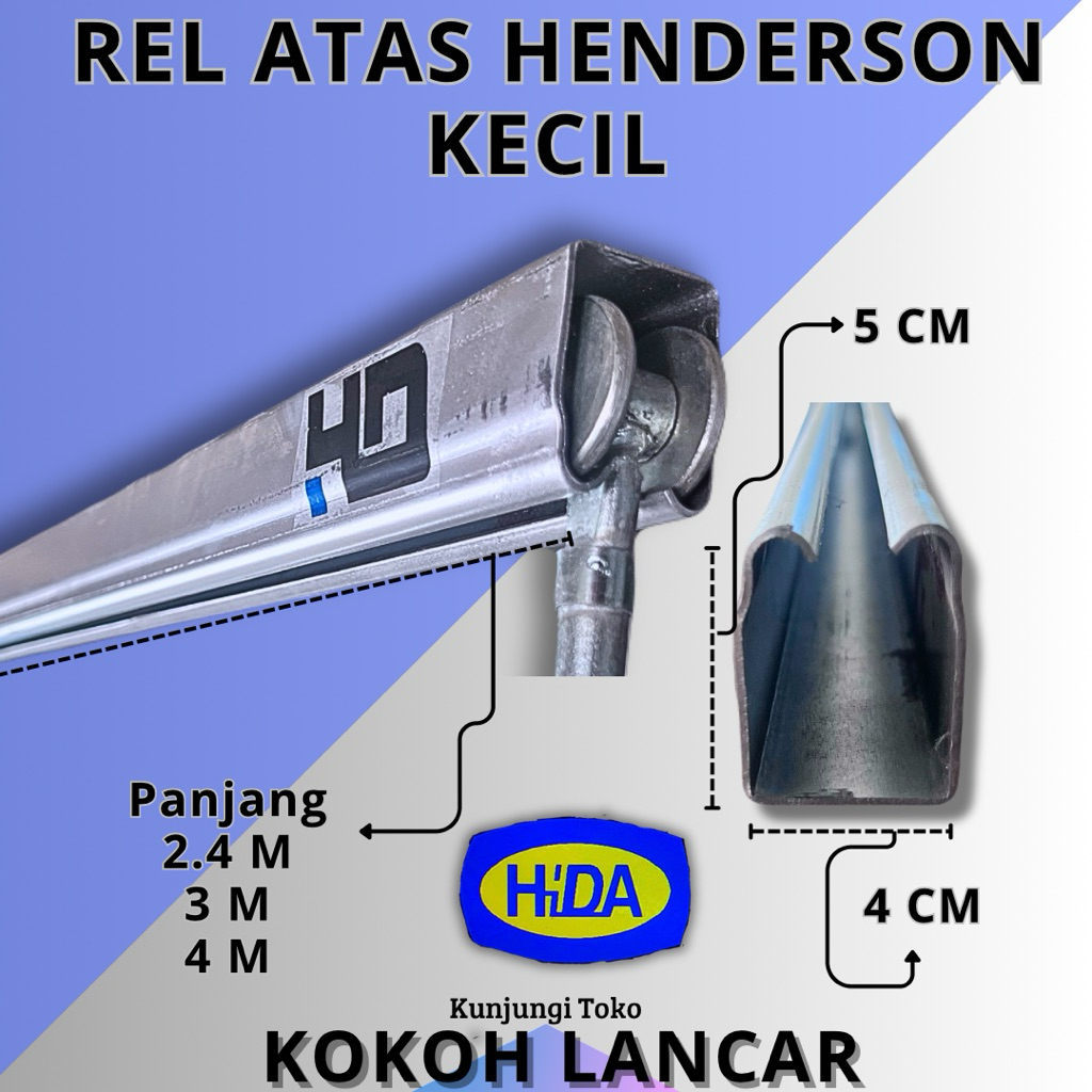 Jual Rel Atas Henderson Kecil Galvanil ||Pintul sleding|| Pintu Lipat ...