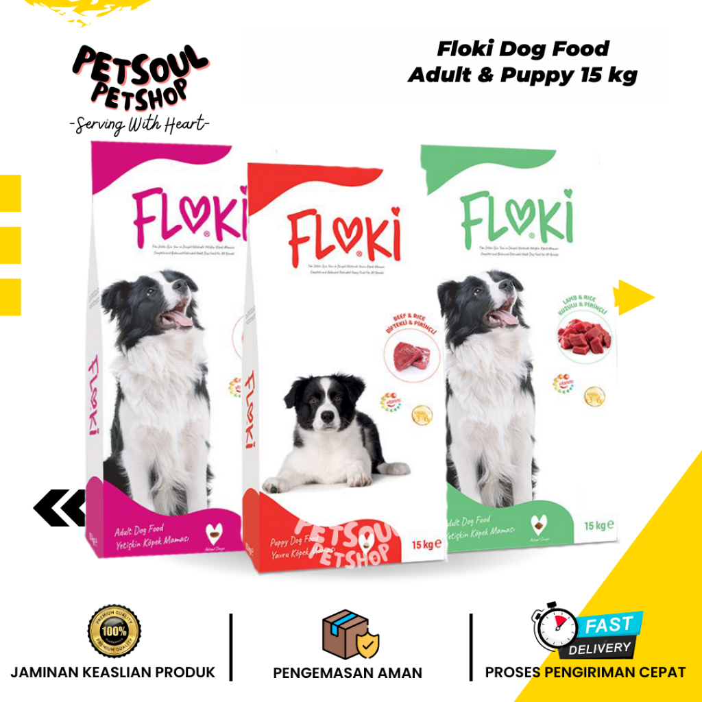 Jual Floki Dog Food Puppy Adult Beef Lamb Kemasan 15kg - Floki Makanan ...