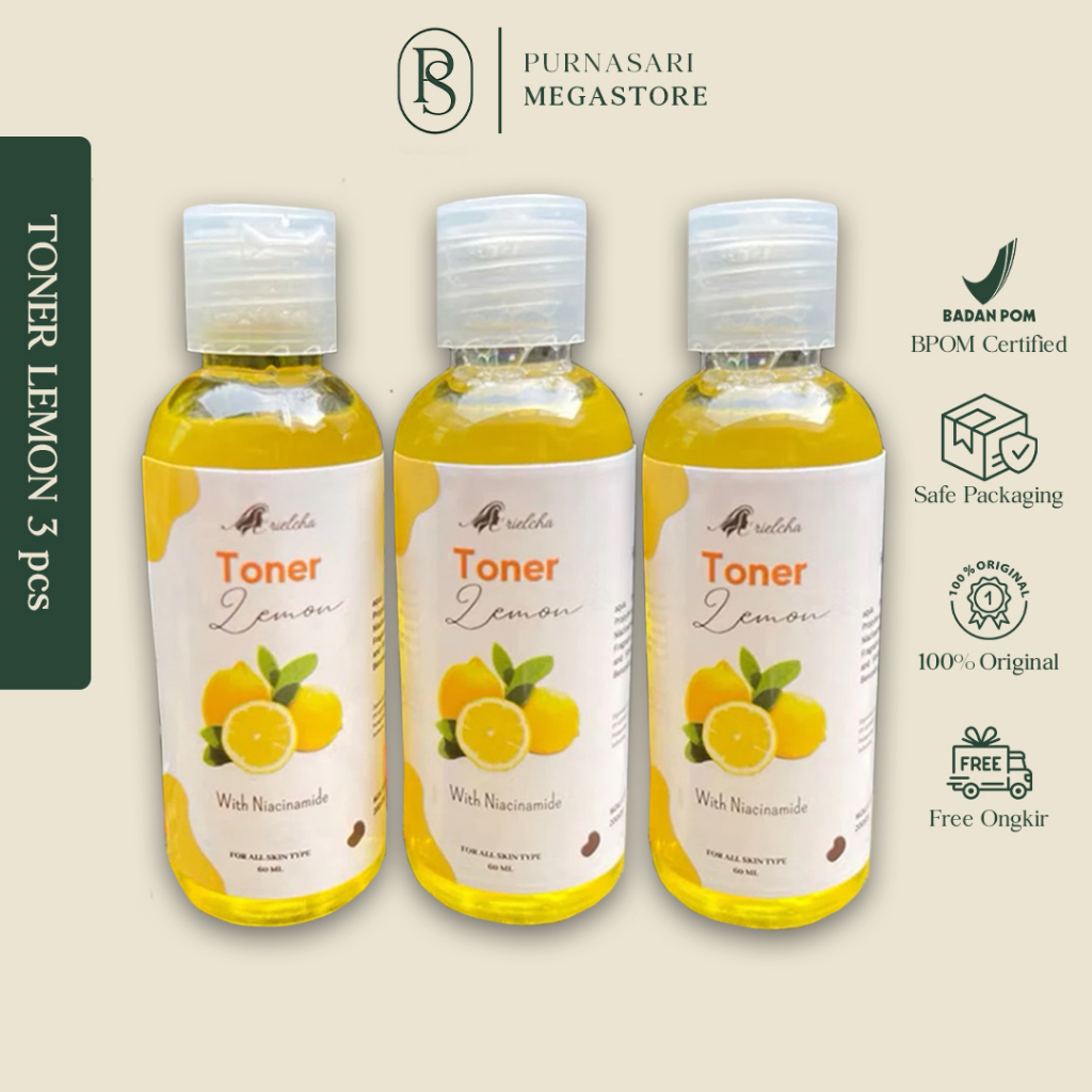 Jual [3 PCS] Toner Premium Ekstrak Lemon BPOM ORIGINAL | Shopee Indonesia