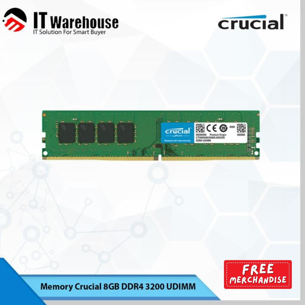 Jual MEMORY CRUCIAL PC 8GB 16GB 32GB DDR4 3200 UDIMM/LONGDIMM | Shopee ...