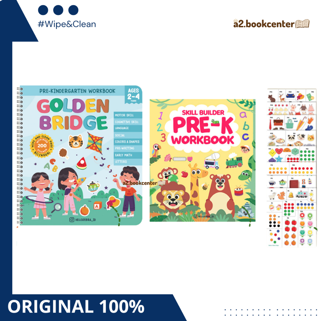 Jual [Hello Zebra] READY - Paket My First Workbook Golden Bridge & Pre ...