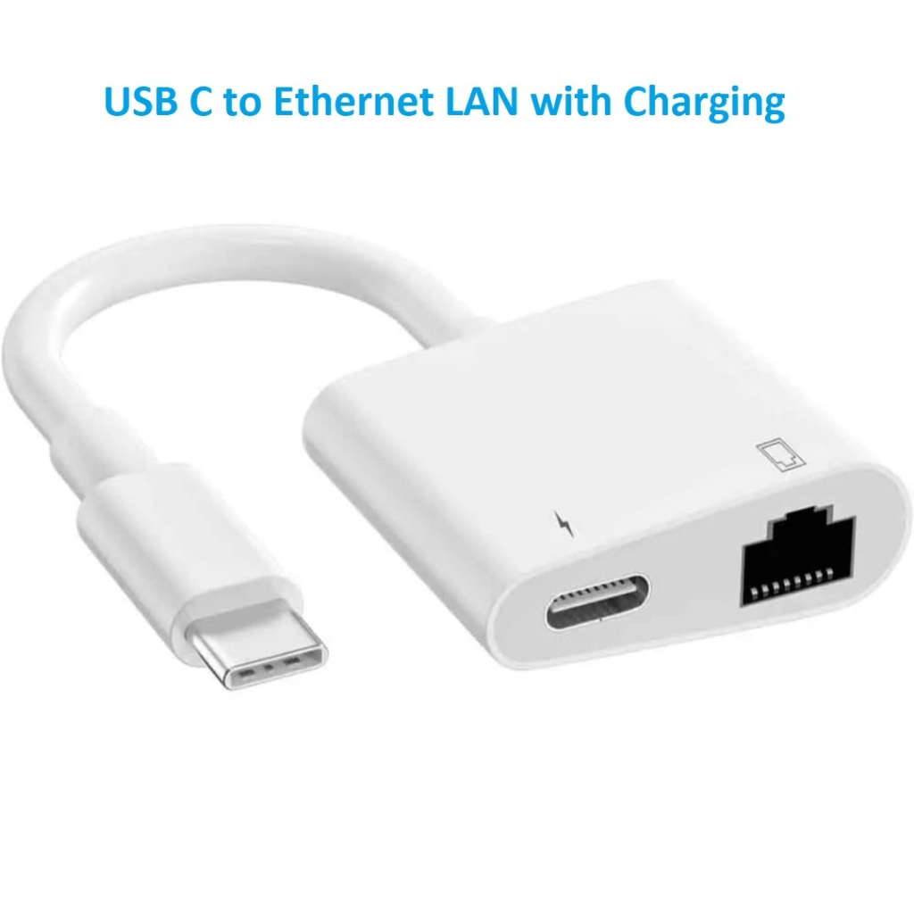 Jual USB Type C to Lan Ethernet Adapter RJ45 with USB 3.0 and Charging ...