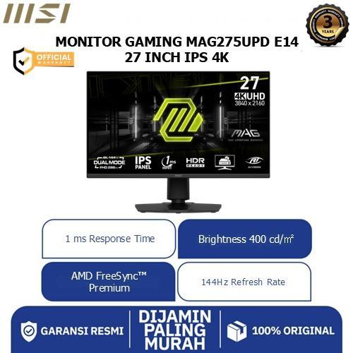 Jual MSI MONITOR GAMING MAG 275UPD E14 / MAG275UPD E14 27 INCH IPS 4K UHD DUAL MODE HDR 2160P ...