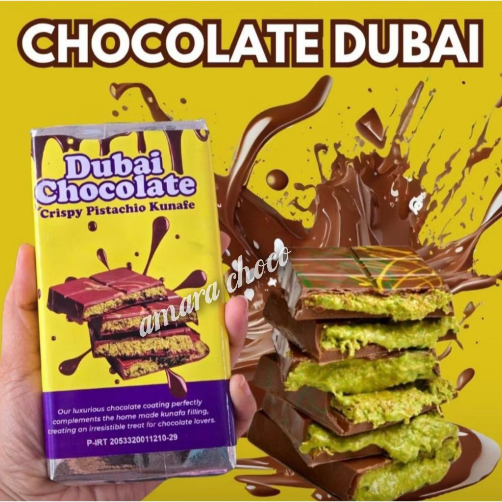 Jual [ 100% Asli ] Chocolate Kunafe Dubai Original Crispy "PISTACHIO ...
