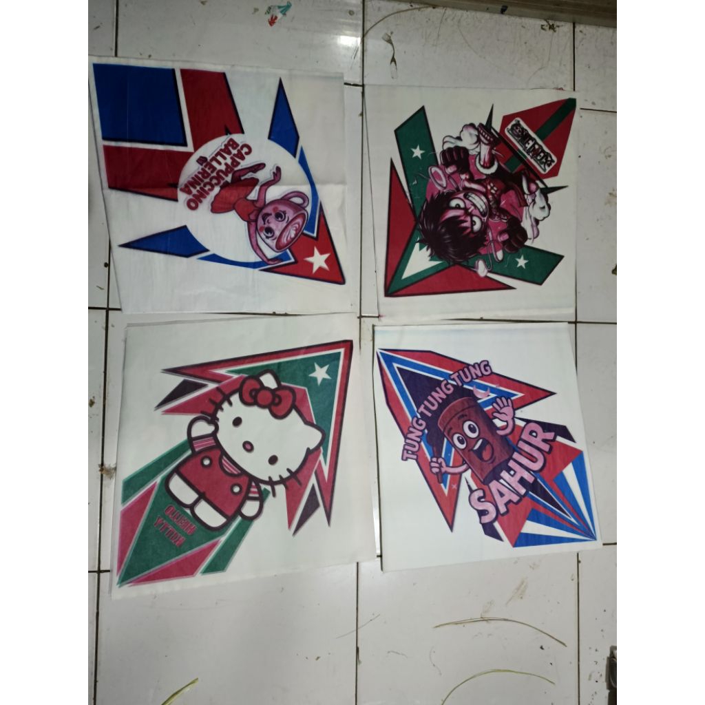 Jual kertas layangan sablon tisu semi minyak "HANYA KERTASNYA SAJA ...