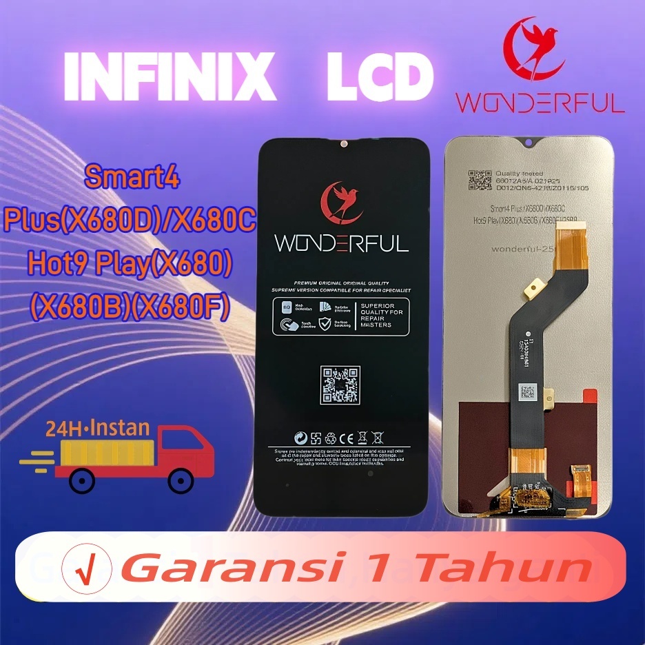 Jual (Wonderful) LCD Infinix Smart4 Plus(X680D)/X680C Hot9 Play(X680 ...