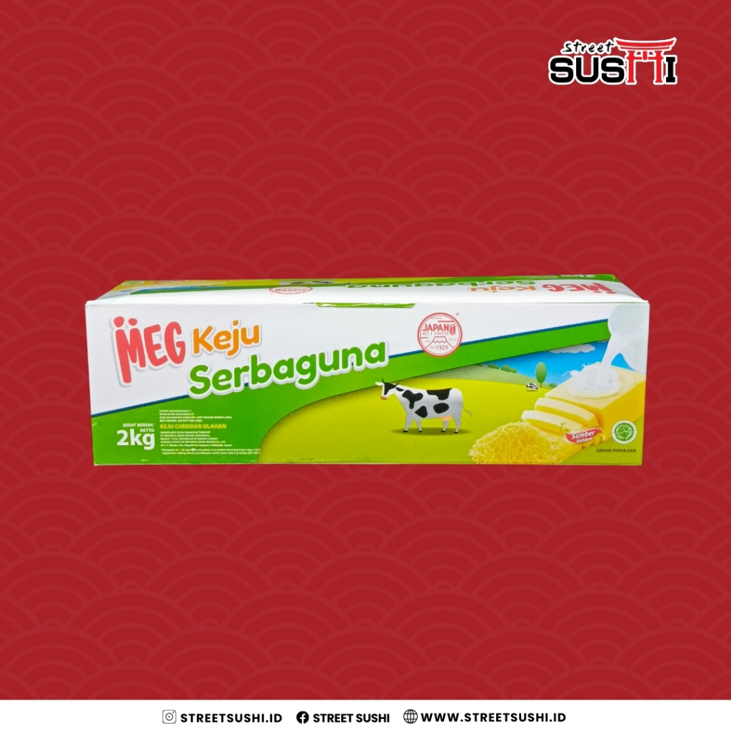 Jual Keju Cheddar Meg Serbaguna 2 kg | Keju Blok Olahan Serbaguna ...