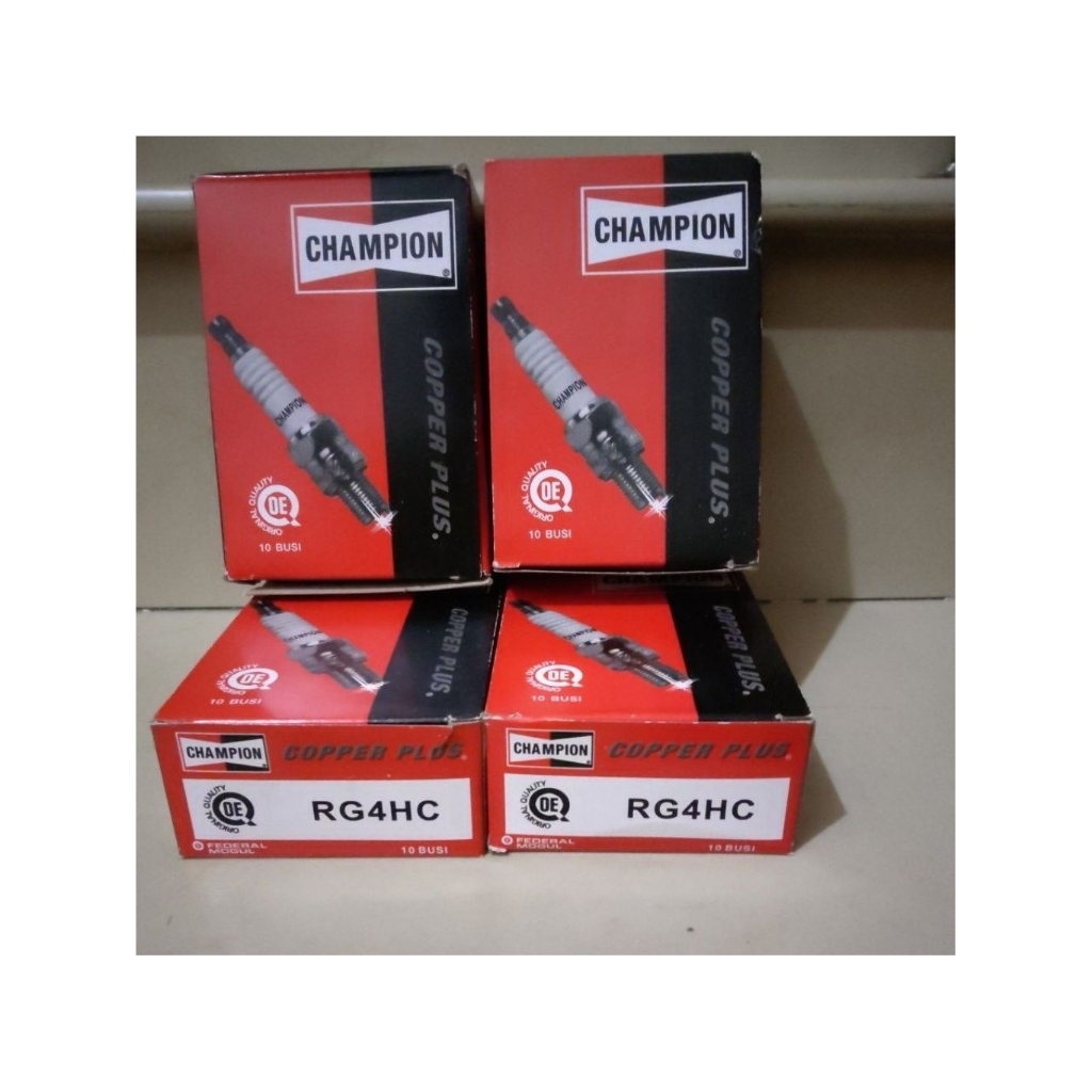 Jual Busi motor CHAMPION RG4HC kepala panjang 1box isi 10 pc | Shopee ...