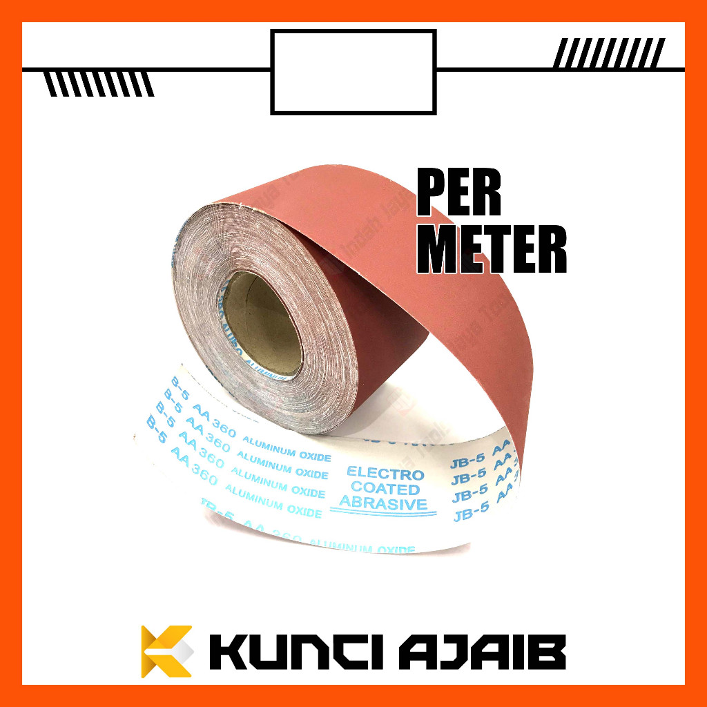 Jual Amplas Roll Grit 360 per Meter - Kertas Kain Hamplas Gosok ...