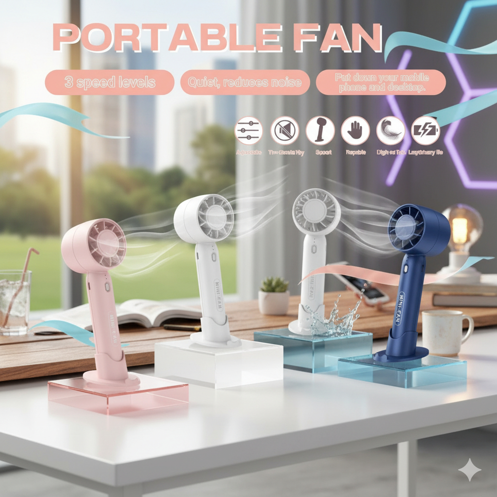 Jual Kipas Angin Portable Mini Genggam - Kipas Mini Fan Turbo Fan ...