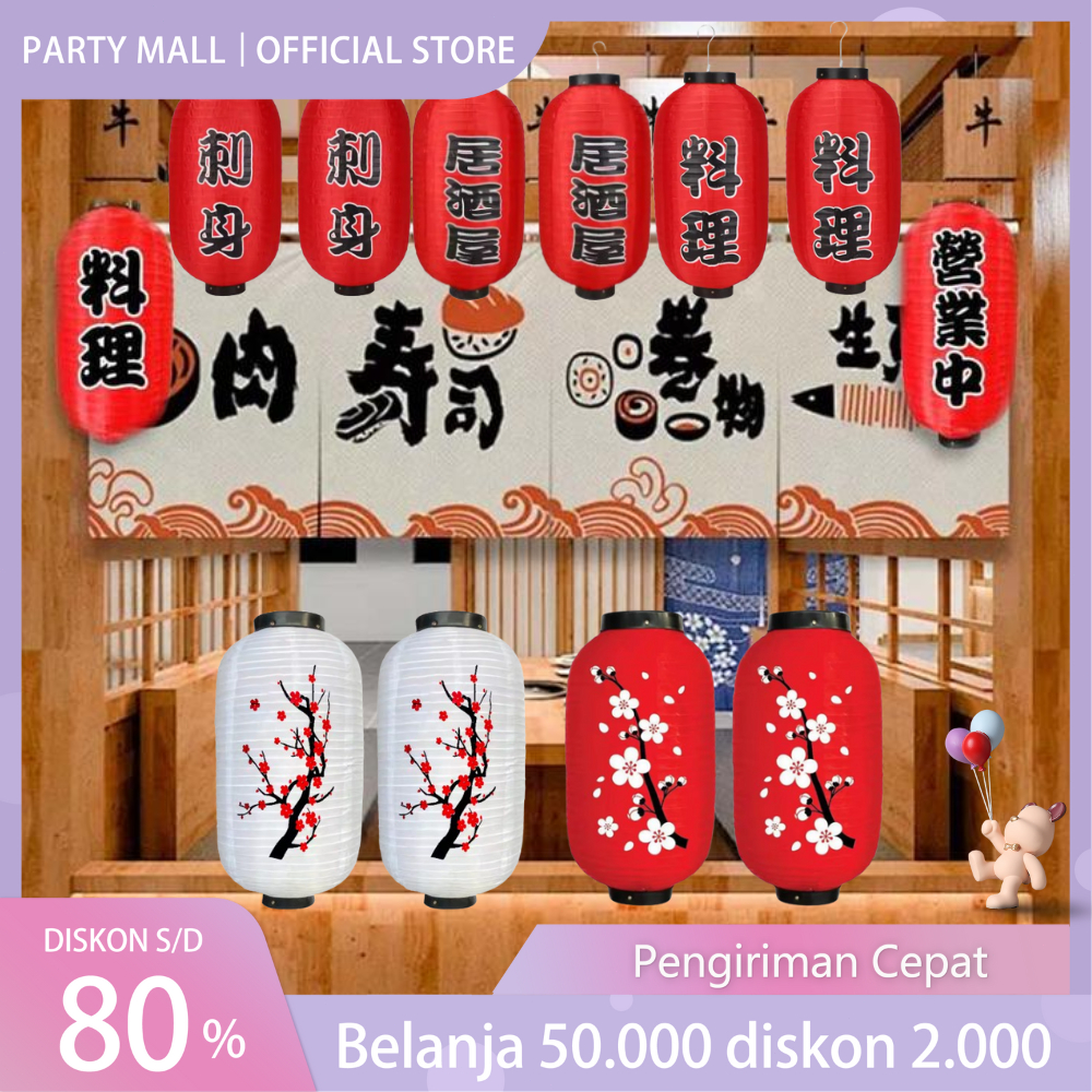 Jual Lampion Jepang Capsule Panjang / Lampion Ramen / Lampion Takoyaki ...