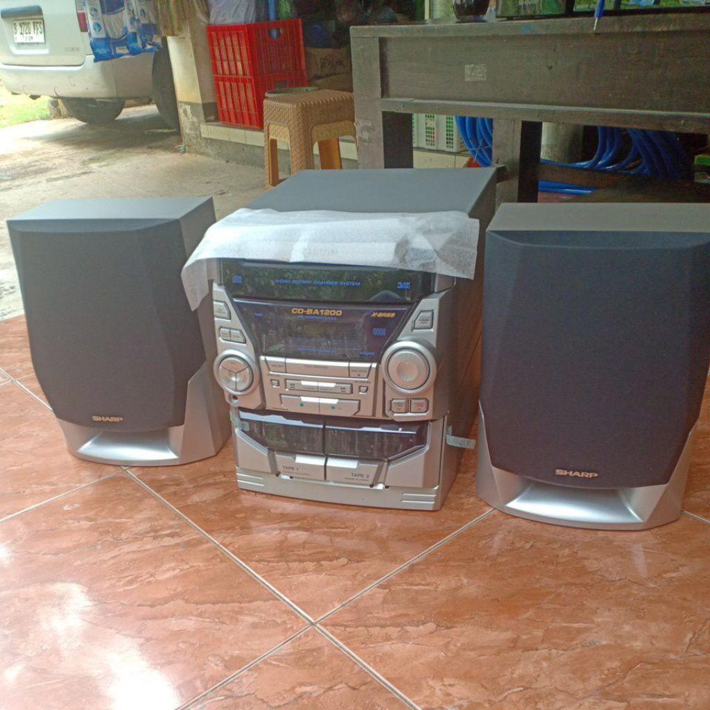 Jual Tape Compo Sharp 3 Disc 1200 W X BASS | Shopee Indonesia