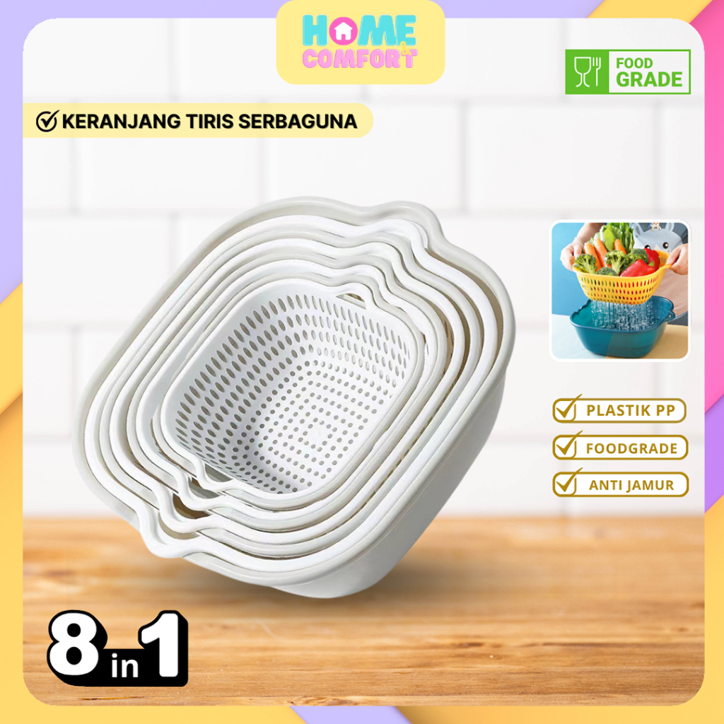 Jual Home Comfort | Keranjang Pengering Sayuran Buah | Wadah Peniris ...