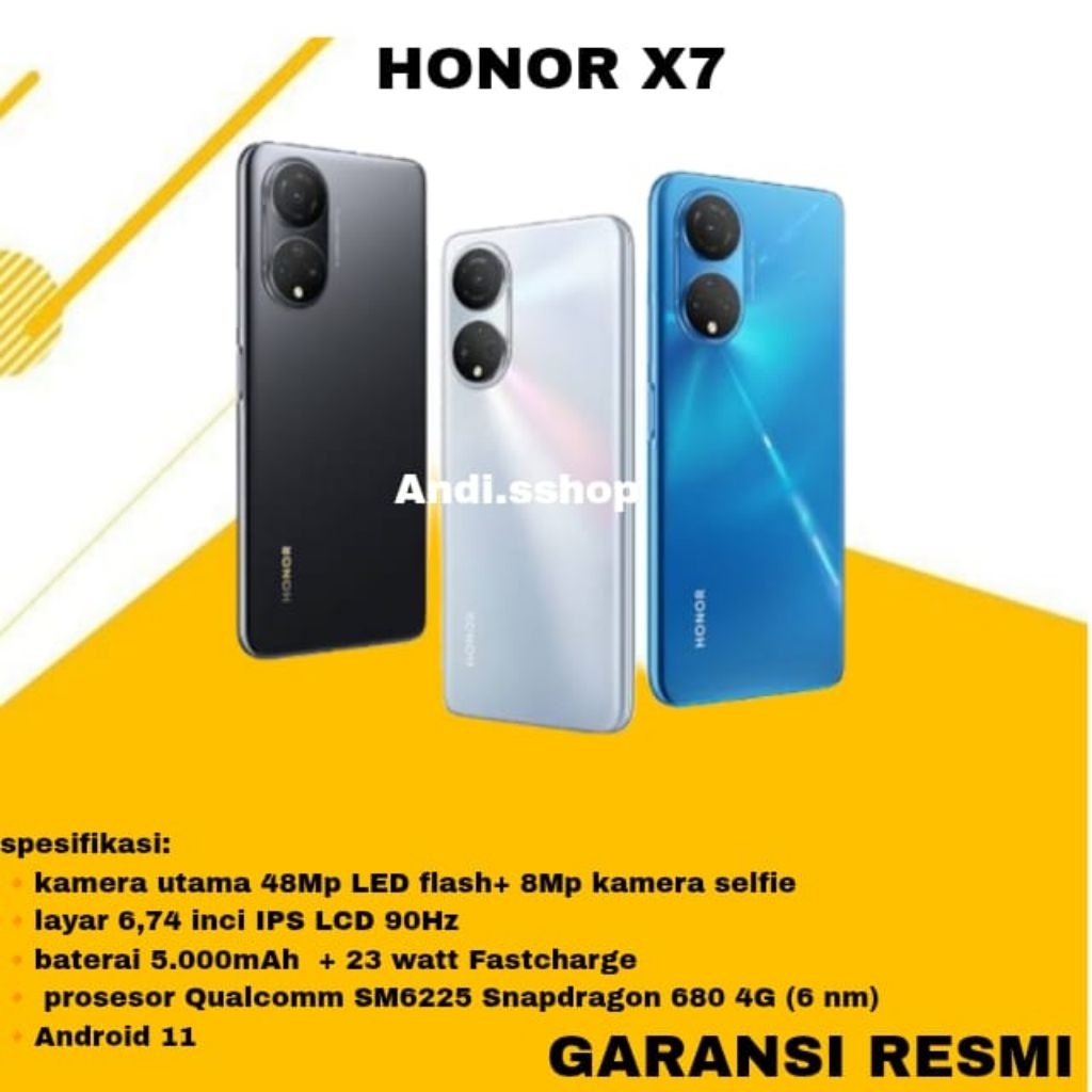 Jual HANDPHONE HONOR X7 RAM 4/128GB GARANSI RESMI | Shopee Indonesia