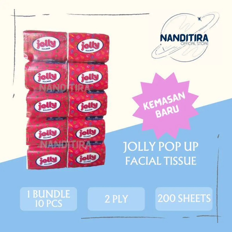 Jual Paket 10 Pack Tissue Jolly Pop Up Tissue Kuliner Ekonomis | Shopee ...
